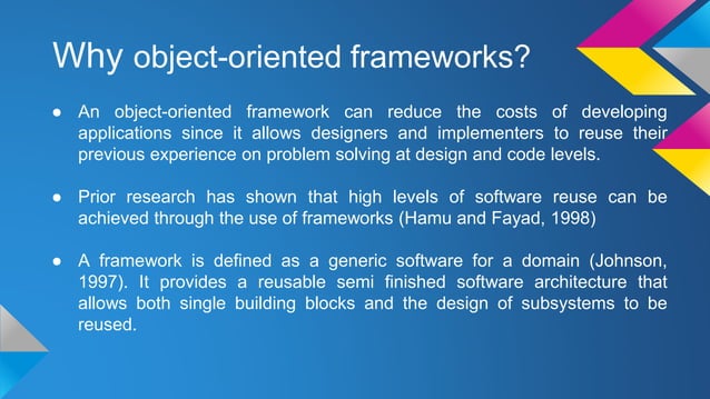 Object oriented framework | PPT