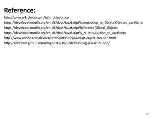 Object oriented javascript | PPTX