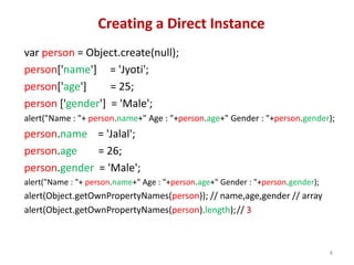 Object oriented javascript | PPTX