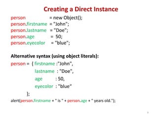 Object oriented javascript | PPTX