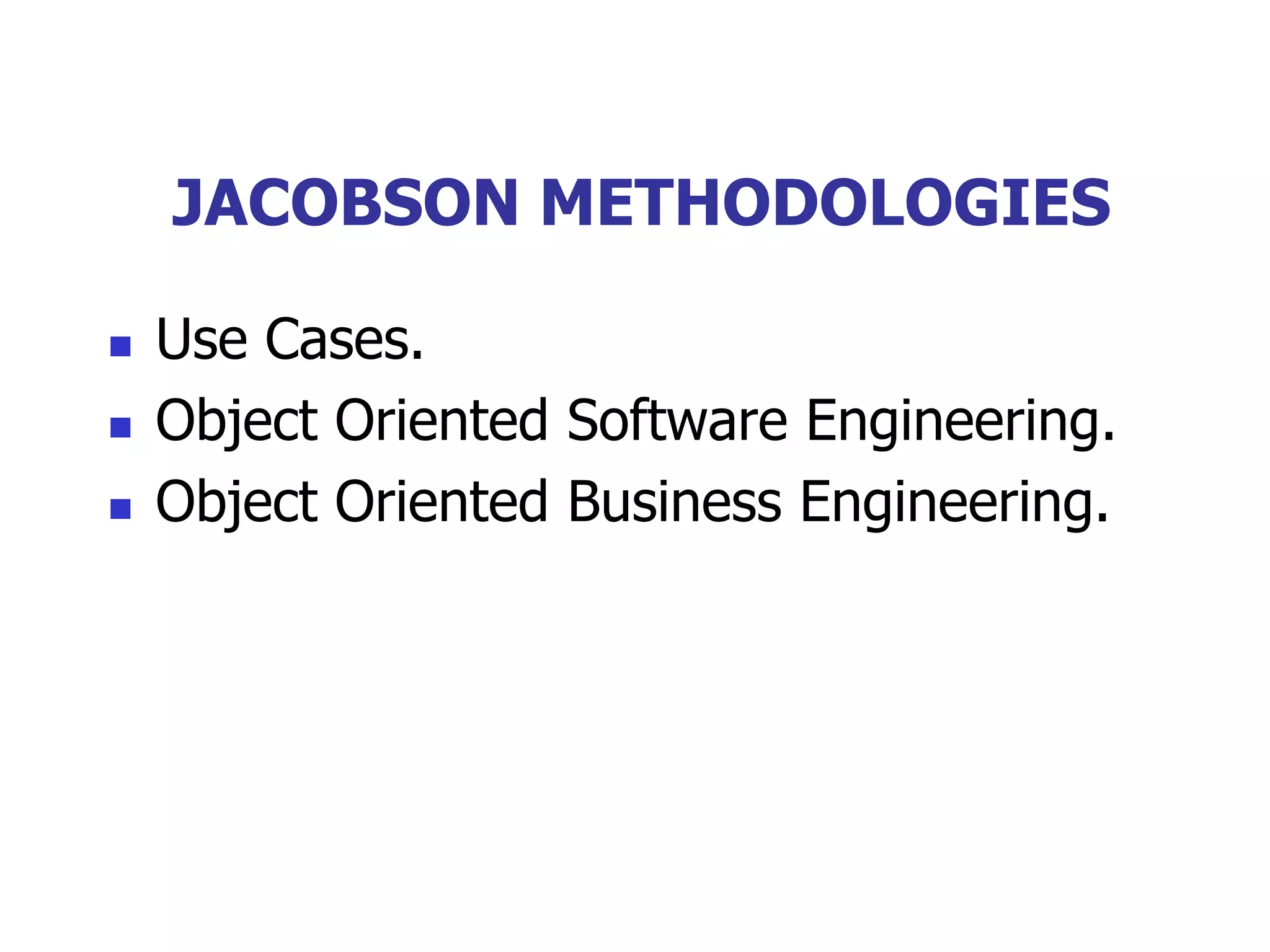 Object Oriented Methodologies Ppt