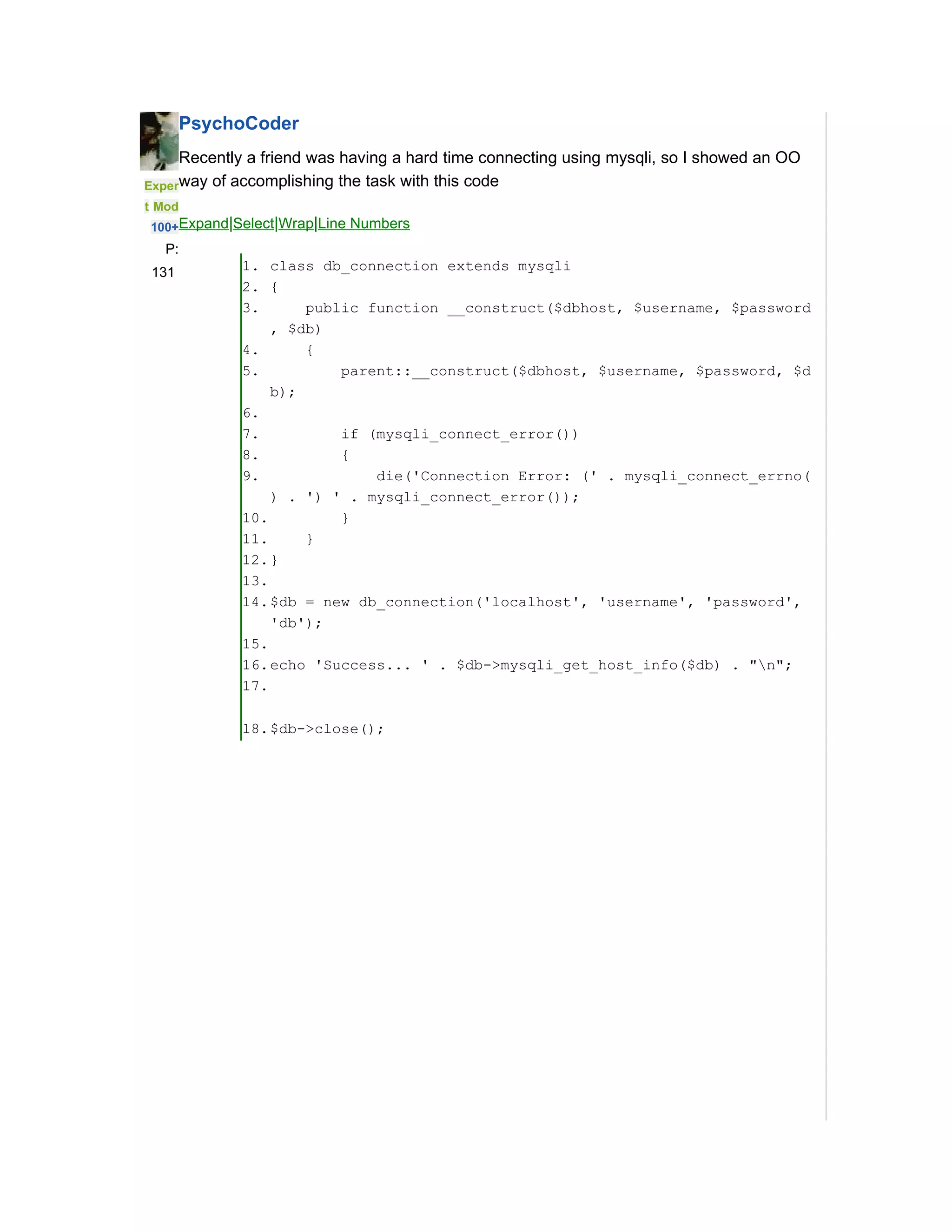 Object Oriented Mysqli Connection Function Pdf 1811