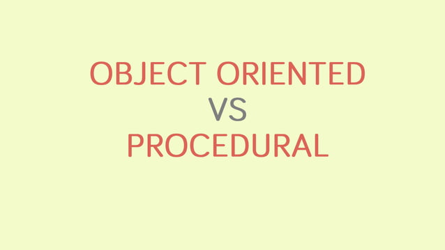 Object Oriented Programing Intro Ppt 8490