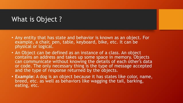 Object Oriented Programming Concept Saurabh Upadhyay Ppt