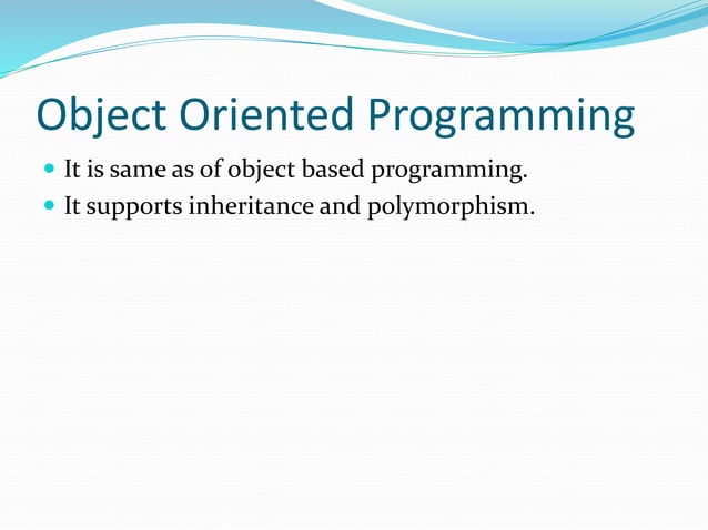 Object oriented programming | PPT