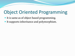 Object oriented programming | PPT