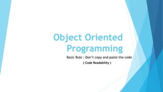 Object oriented programming | PPT