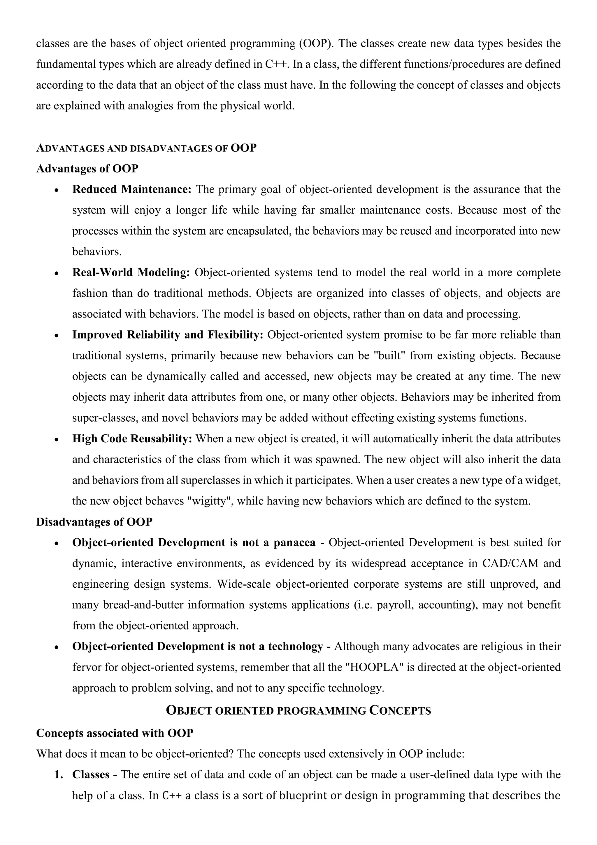 Object Oriented Programming Docx