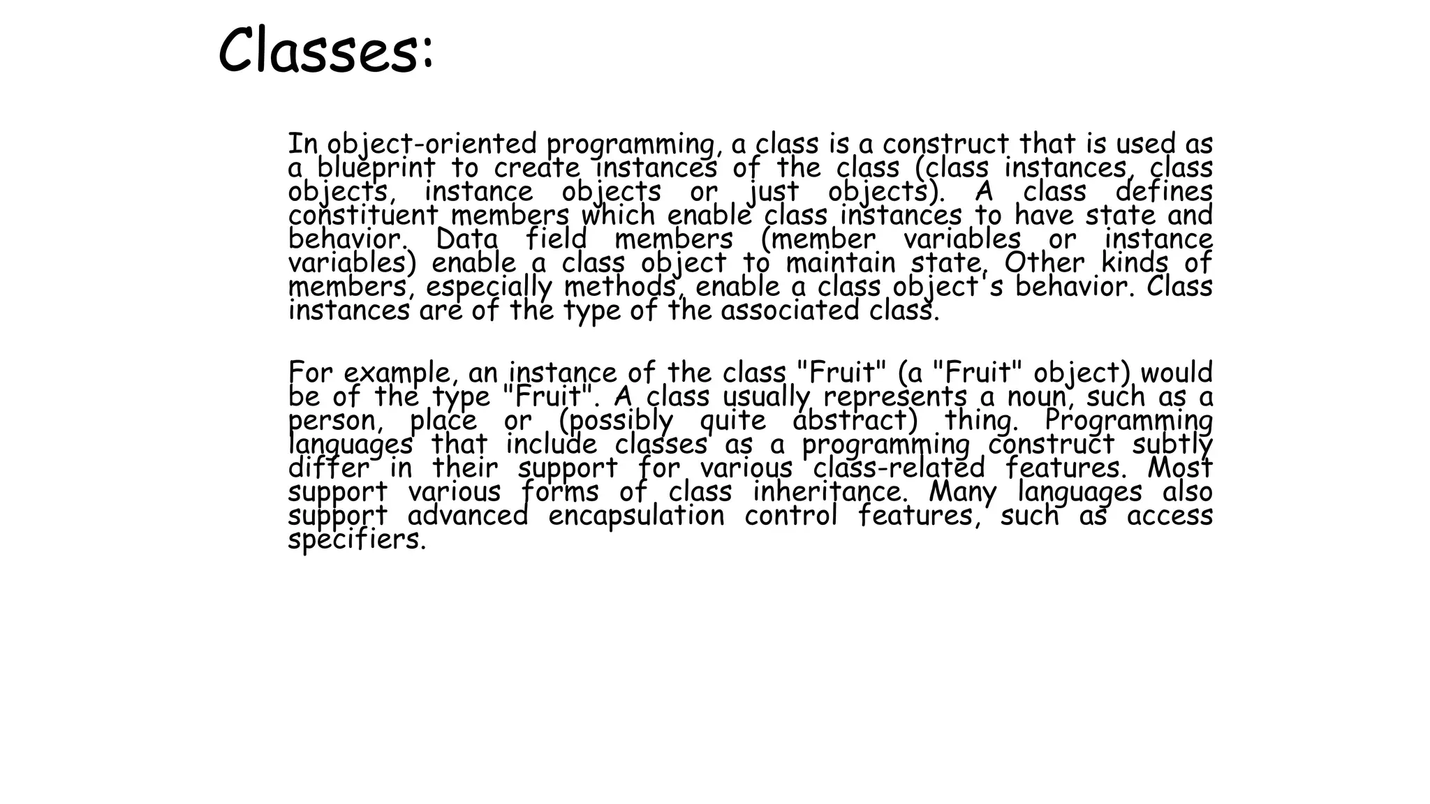 Object Oriented Programming Language Is An Oop Ppt