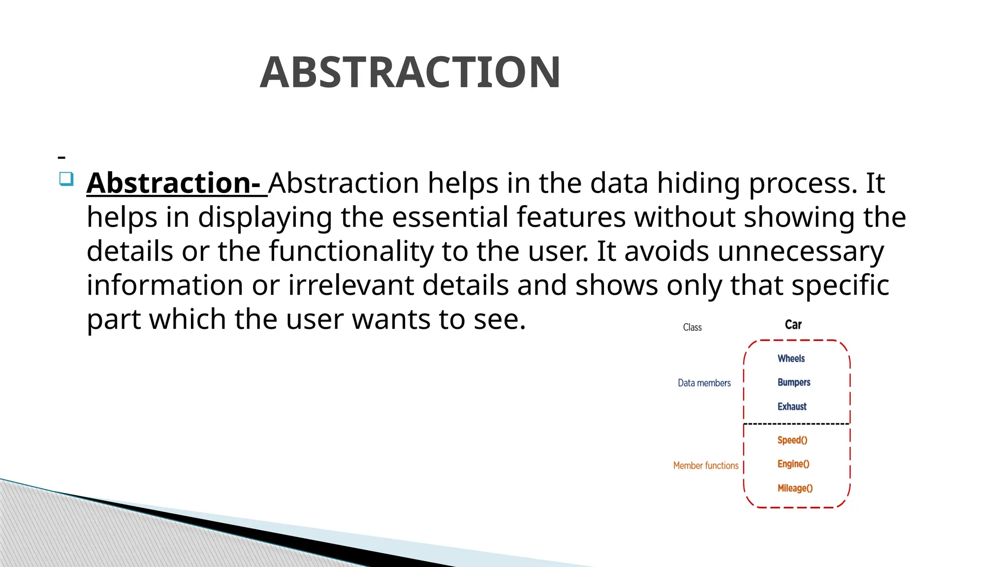 Object Oriented Programming Using C Main Four Piller In This Ppt 6501