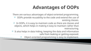 Object Oriented Programming.pptx its a opps concept in c++ which is helpful | PPT