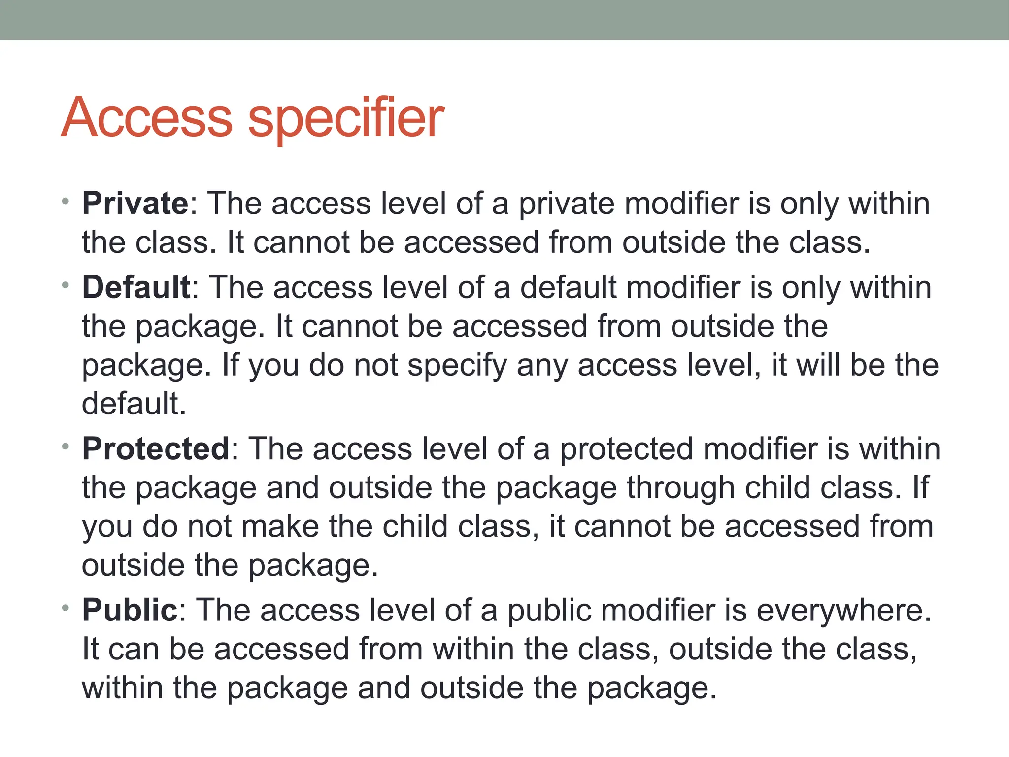 Object Oriented Programming Introduction Pptx Free Download