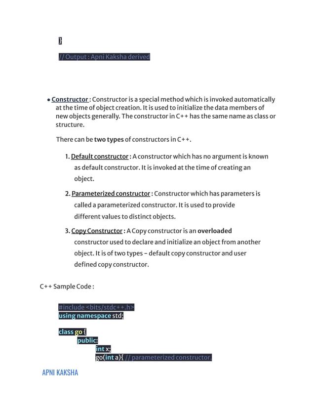 Object Oriented Programming Notes Provided Pdf