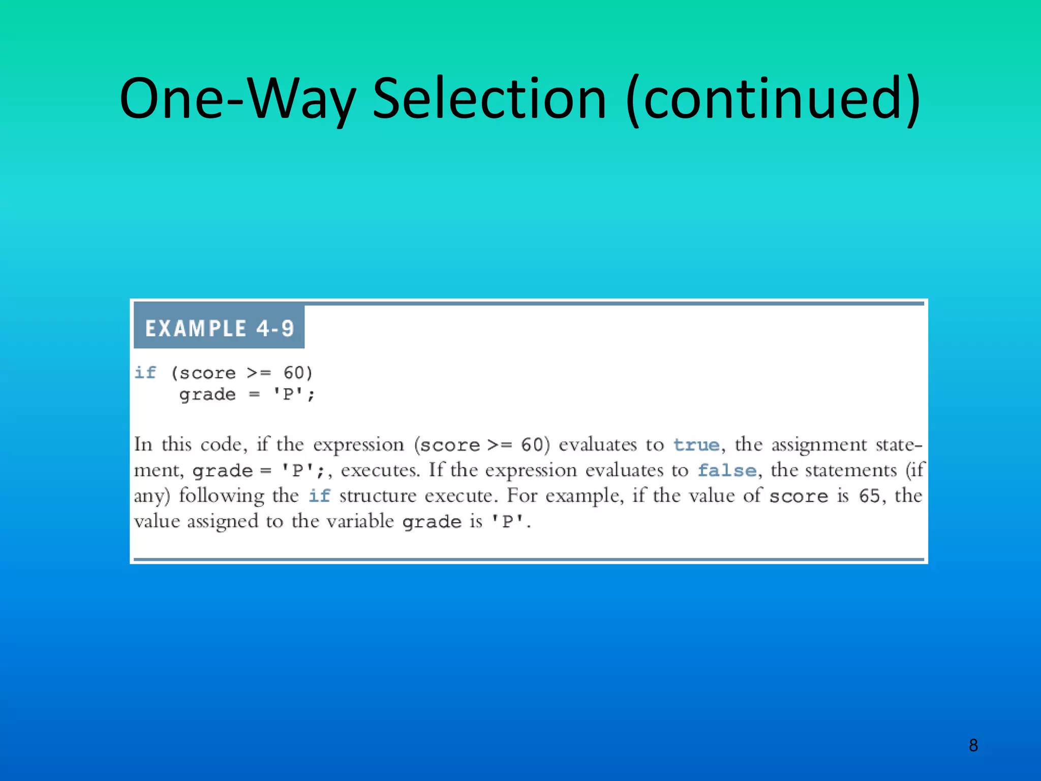 Object oriented programming16 boolean expressions and selection statements | PPT
