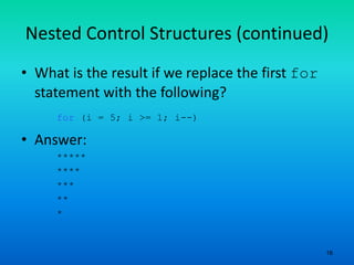 Object oriented programming18 control structures looping | PPTX | Programming Languages | Computing