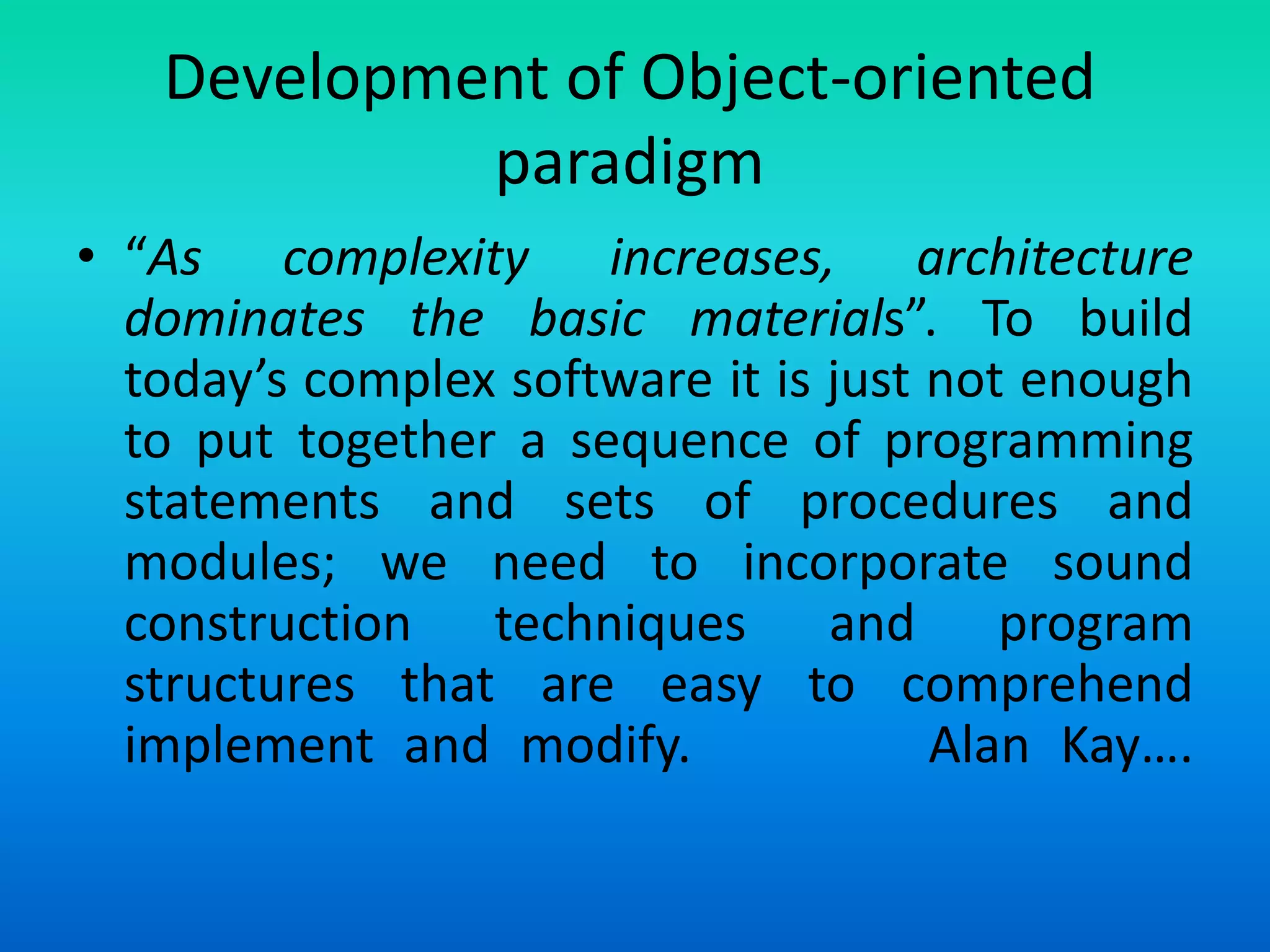 Object Oriented Programming 1 Introduction To Oop Ppt