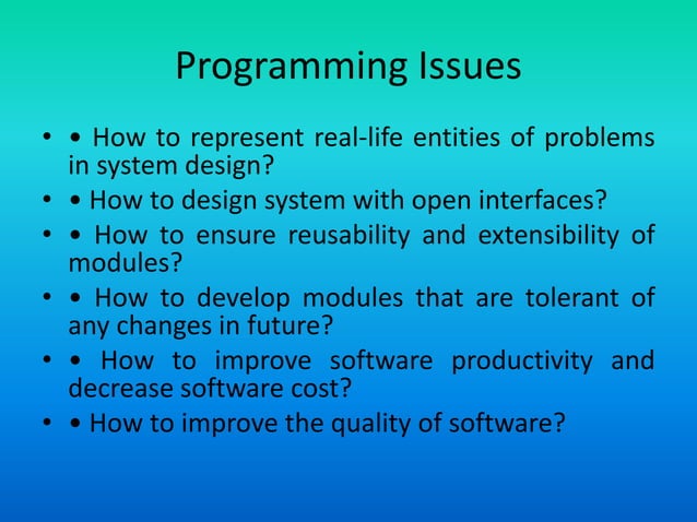 Object Oriented Programming 1 Introduction To Oop Ppt