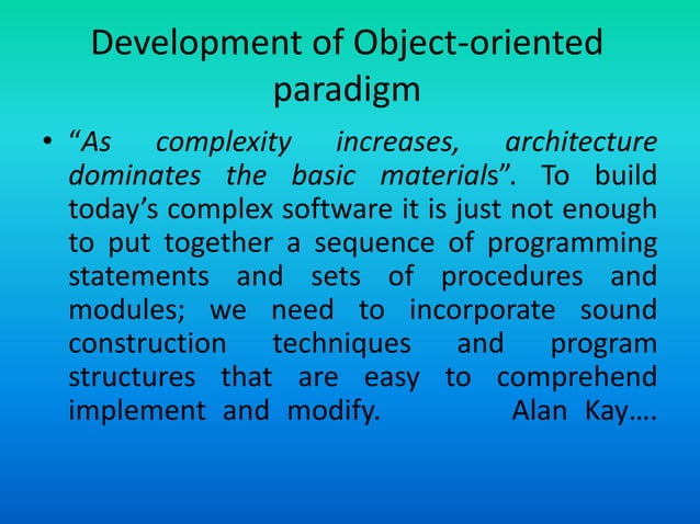 Object Oriented Programming 1 Introduction To Oop Ppt