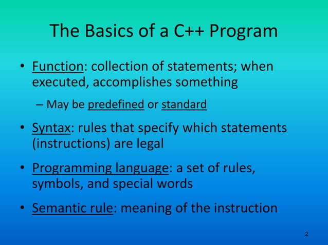 Object Oriented Programming 8 Basics Of C Programming Ppt 