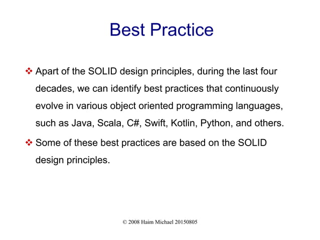 OOP Best Practices in JavaScript | PPT