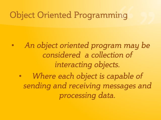Object Oriented Programming Concepts | PPT