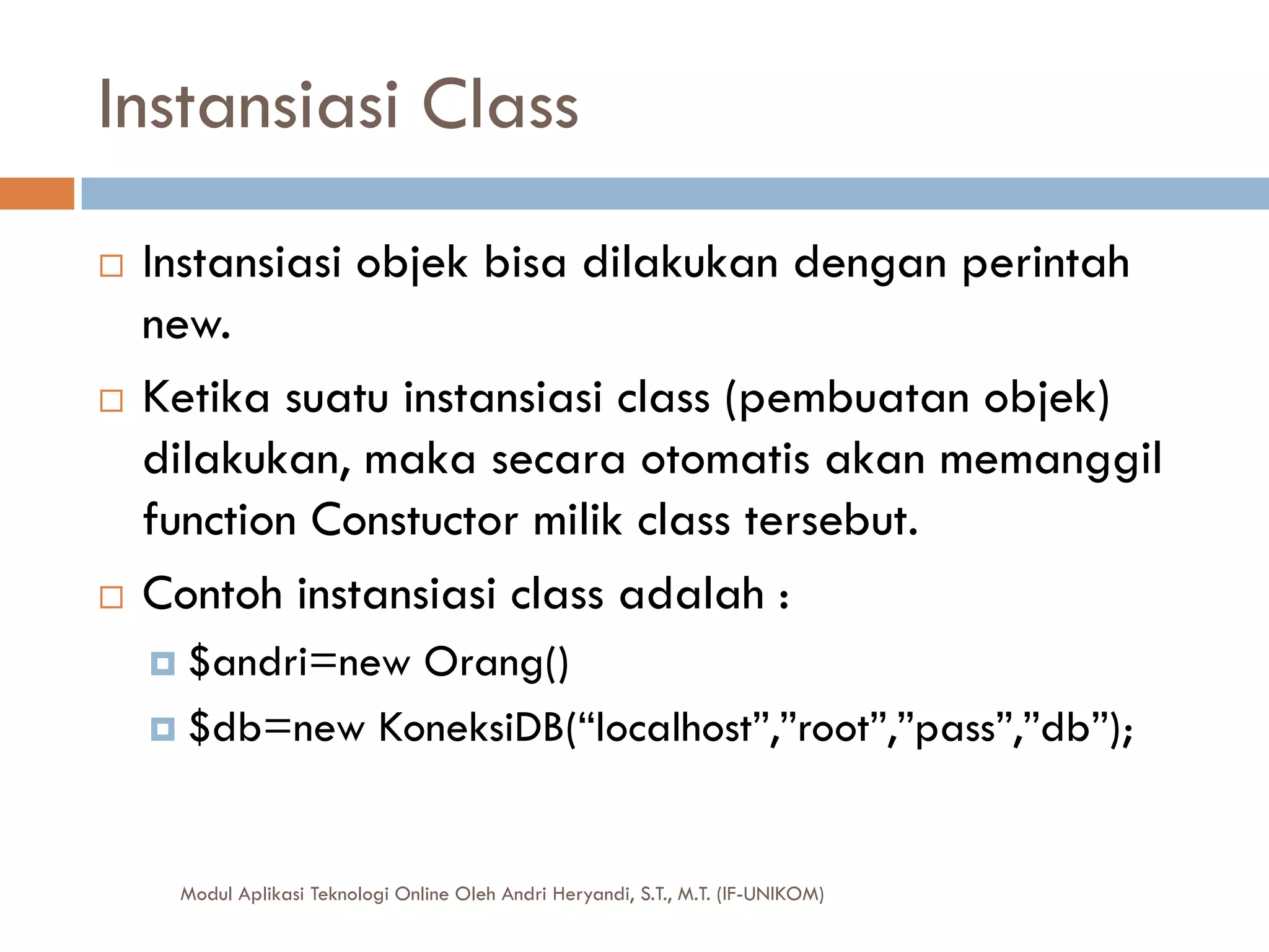 Object oriented programming dengan php | PDF Object oriented programming dengan php | PDF