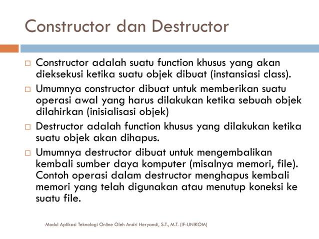 Object oriented programming dengan php | PDF Object oriented programming dengan php | PDF