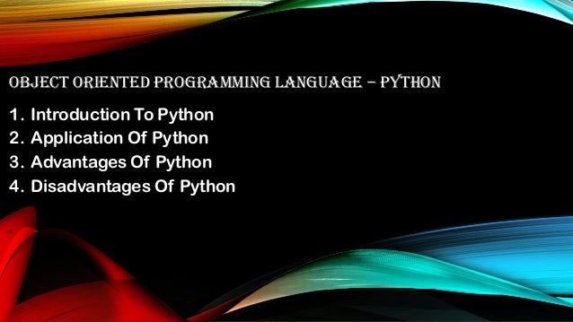 Object oriented programming language python