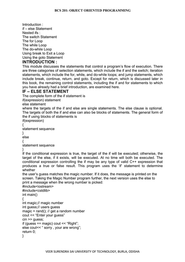 Object Oriented Programming Lecture Notes Pdf 4210