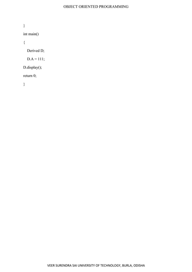 Object Oriented Programming Lecture Notes | PDF | Programming Languages ...