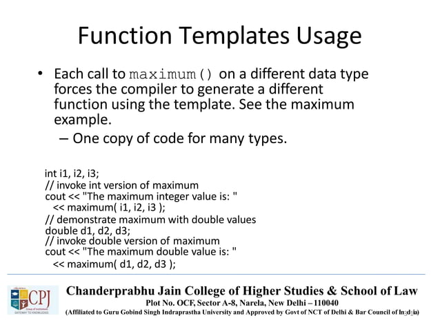 Object oriented programming using BCA 209 | PPT | Free Download