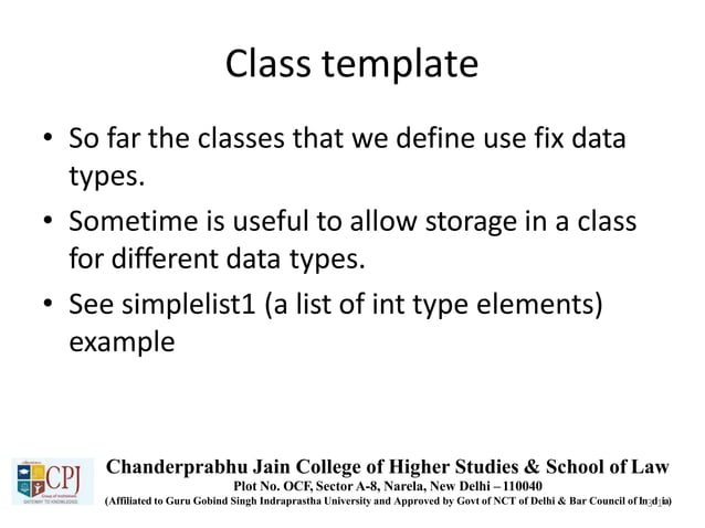 Object oriented programming using BCA 209 | PPT | Free Download