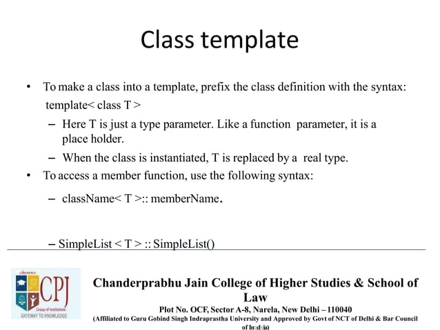 Object oriented programming using BCA 209 | PPT | Free Download