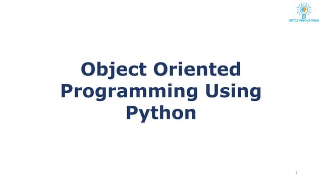 Object Oriented programming Using Python.pdf | Programming Languages ...
