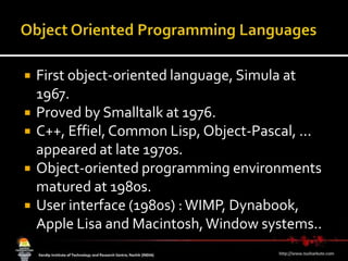 Object Oriented Technologies | PPTX | Programming Languages | Computing