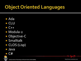 Object Oriented Technologies | PPTX | Programming Languages | Computing