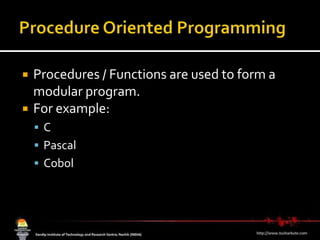 Object Oriented Technologies | PPTX | Programming Languages | Computing