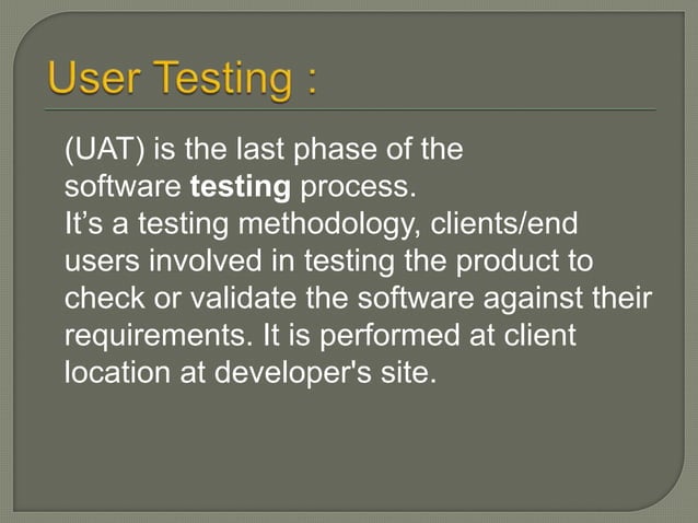 Objectorientedtesting 160320132146 | PPT