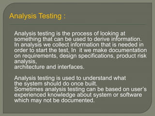 Objectorientedtesting 160320132146 | PPT