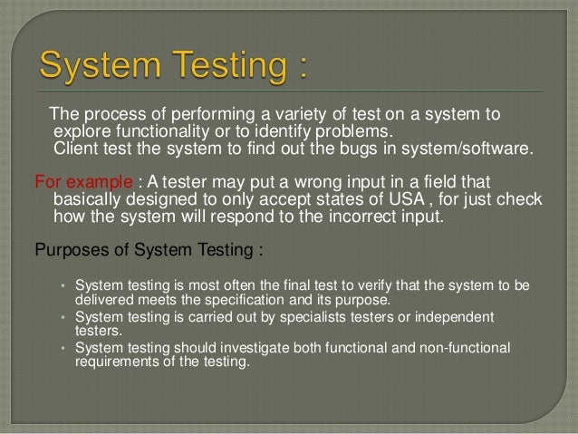 Object Oriented Testing