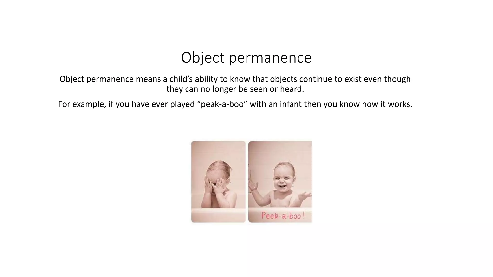 Object permanence | PPTX