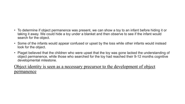 Object permanence | PPTX