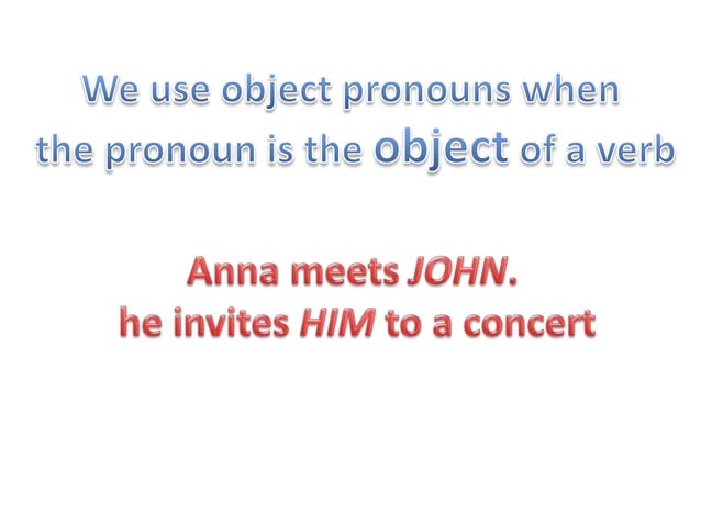Object pronouns | PPT