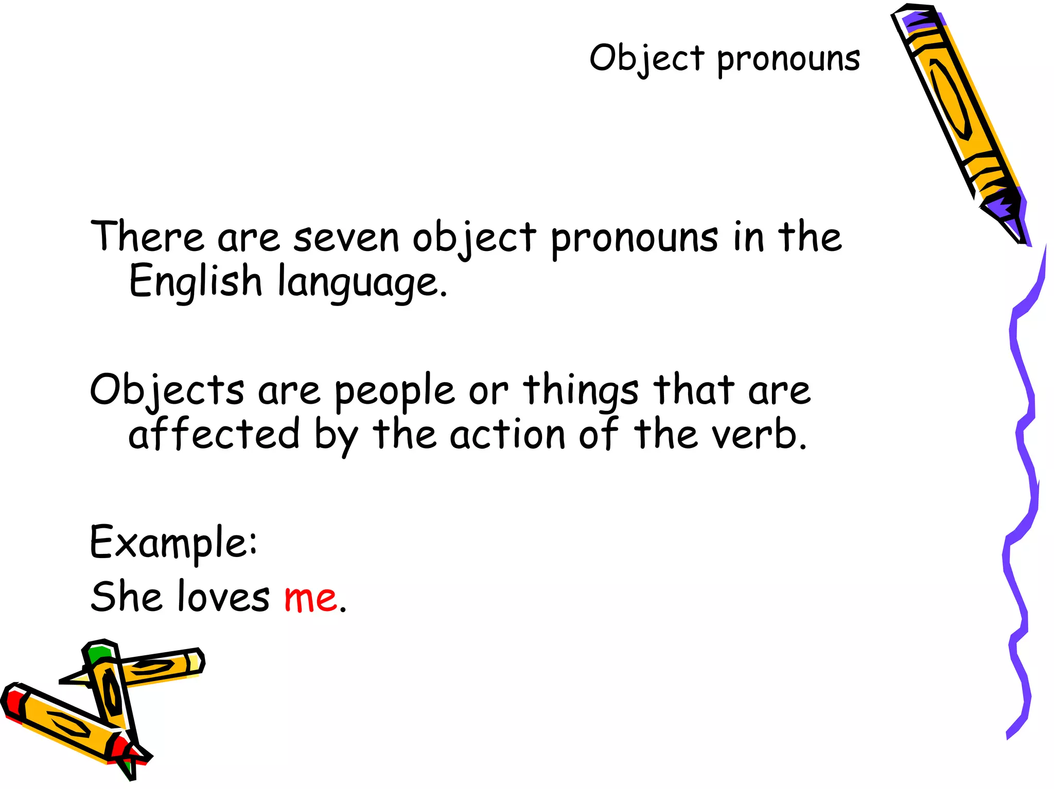 Object pronouns explanation | PPT