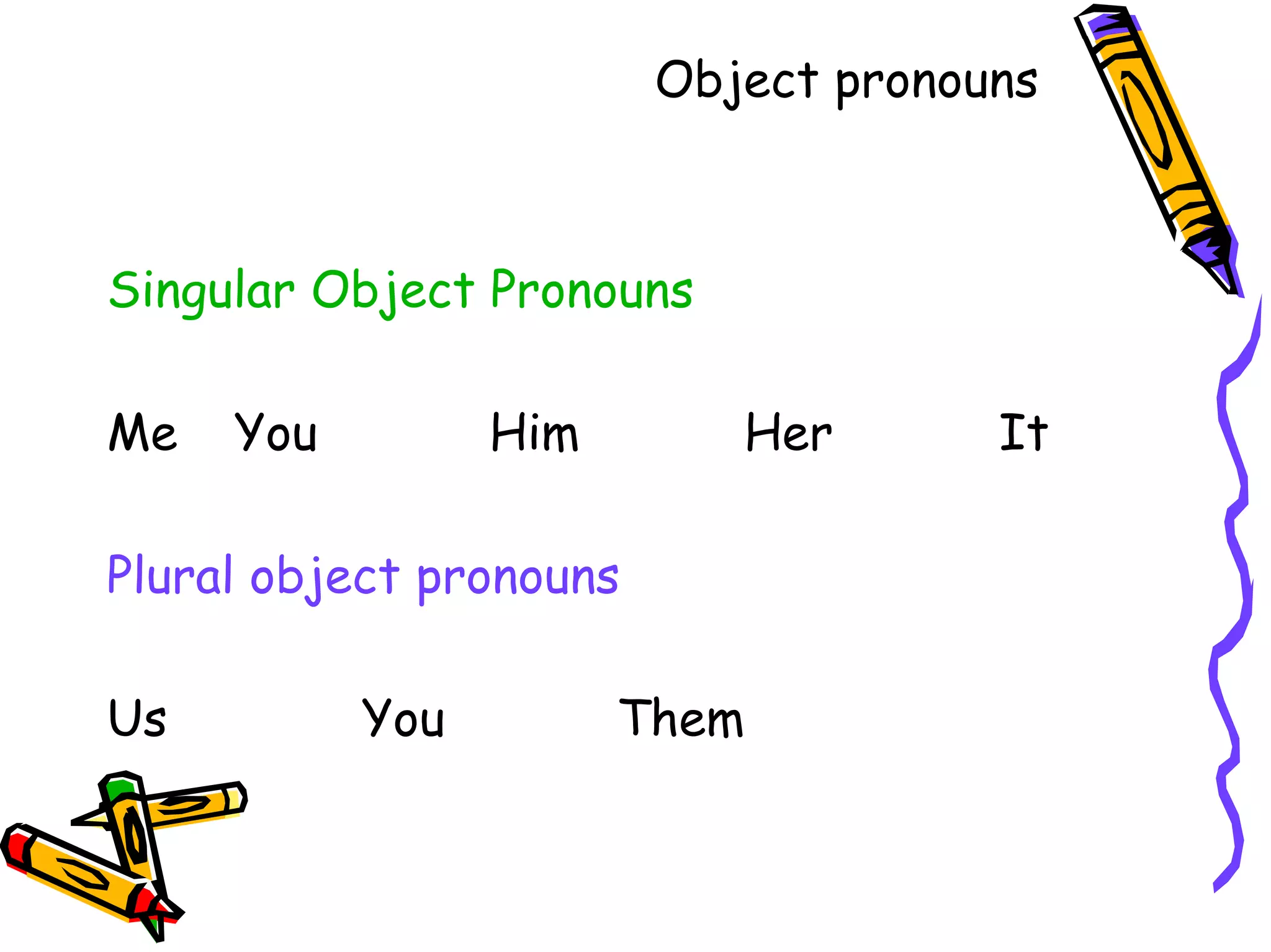 Object pronouns explanation | PPT