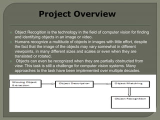 object recognition ppt for minor Project | PPT