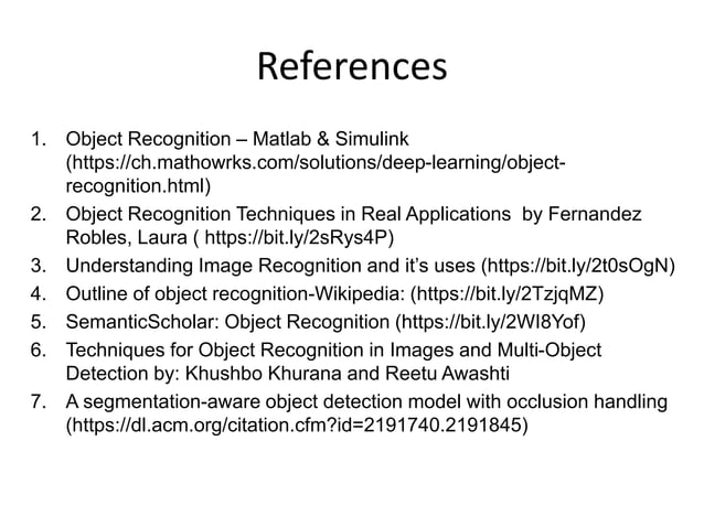 Introduction To Object Recognition Ppt