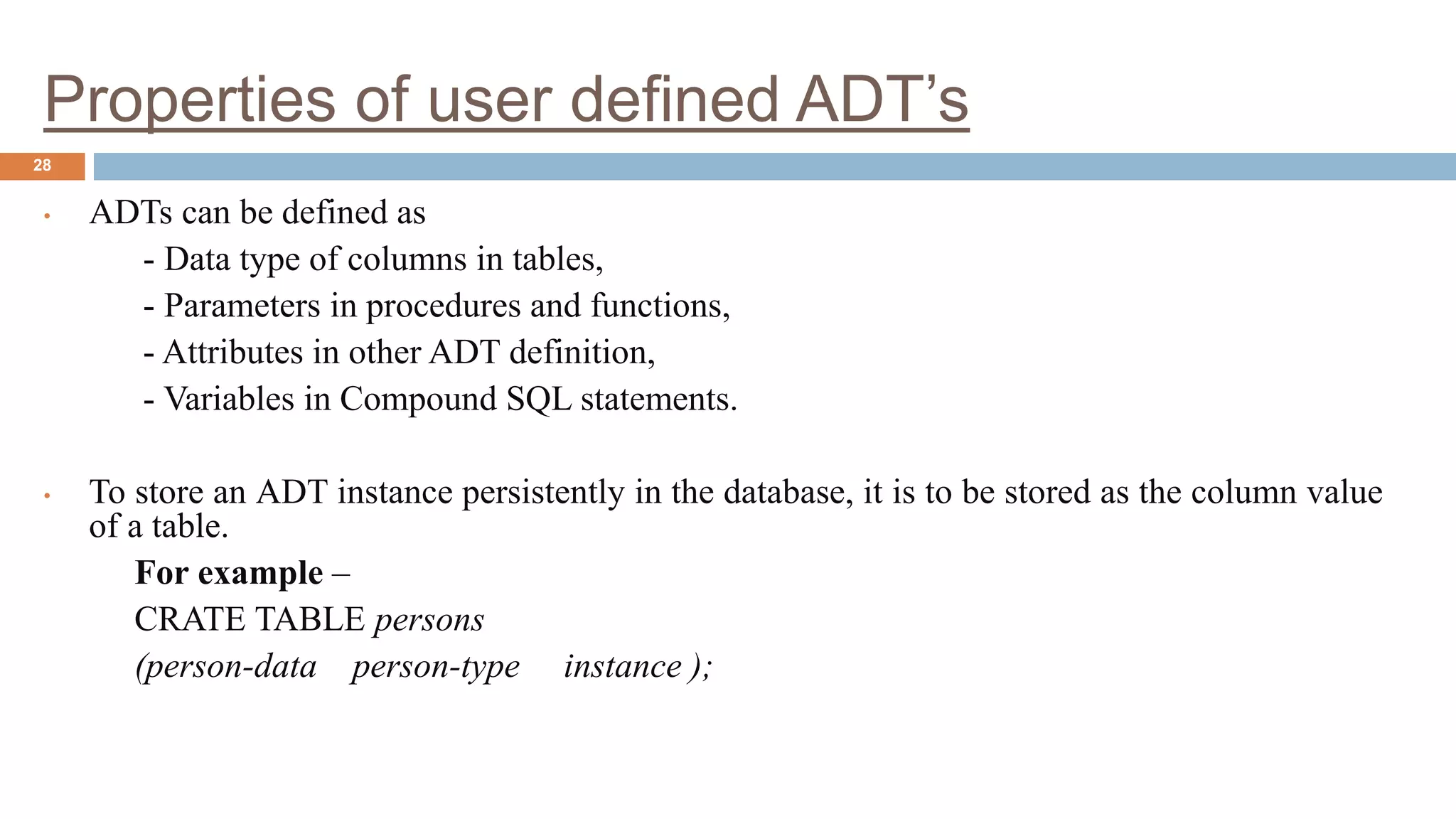 Object relational database management system | PPTX