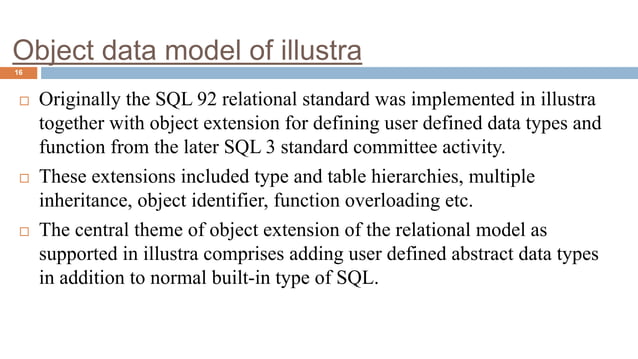 Object relational database management system | PPTX | Databases | Computer Software and Applications
