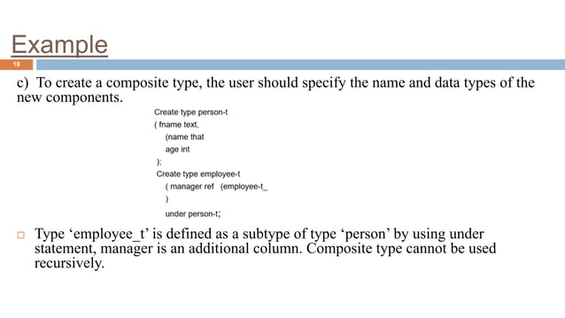 Object relational database management system | PPTX | Databases ...
